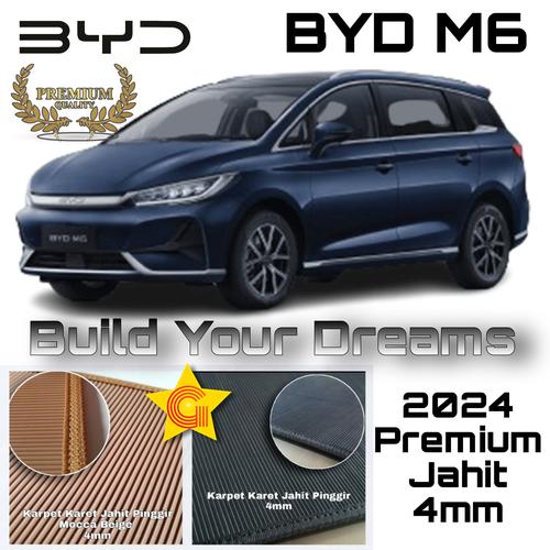 Promo Karpet Karet BYD M6 EV 2024 Premium Jahit Varian - Hitam, DTB 3 ...