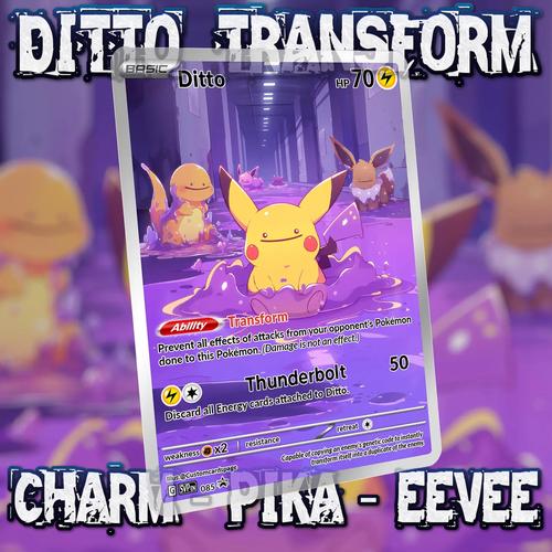 Jual KARTU POKEMON TCG HOLOGRAM ENGLISH VERSION FULL ART - DITTO CHARM ...