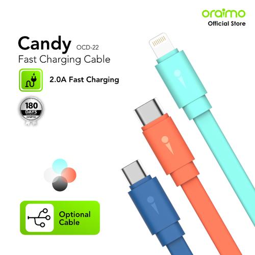 Promo Oraimo Data Cable Candy Kabel 5V 2.1A Fast Charging 1M OCD-M22 ...