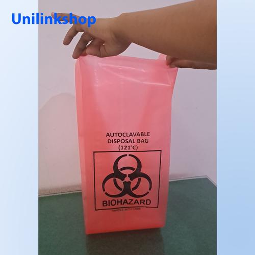 Jual Plastik limbah medis dan infeksius merah size 40/20cm x 50 cm (20 ...