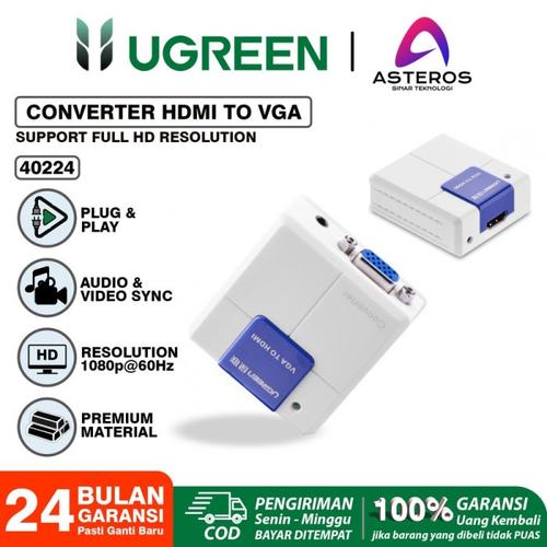 Jual Ugreen Vga to Hdmi - Ugreen Converter Vga to Hdmi for PC Proyektor TV - AUDIO-40248 - Kab ...