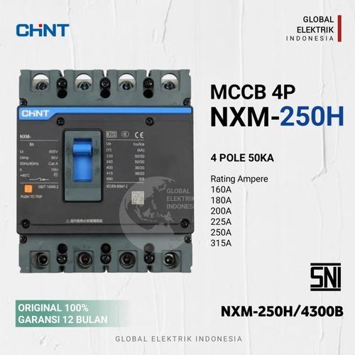 Jual MCCB Breaker Fixed 4P 250A 50kA 4 Pole NXM-250H/4300B CHINT ORIGINAL - Jakarta Barat ...
