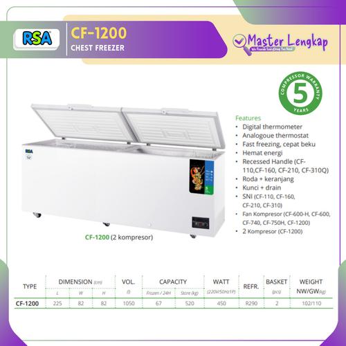 Jual RSA CHEST FREEZER CF-1200 / CF1200 / CF 1200 - Jakarta Barat ...