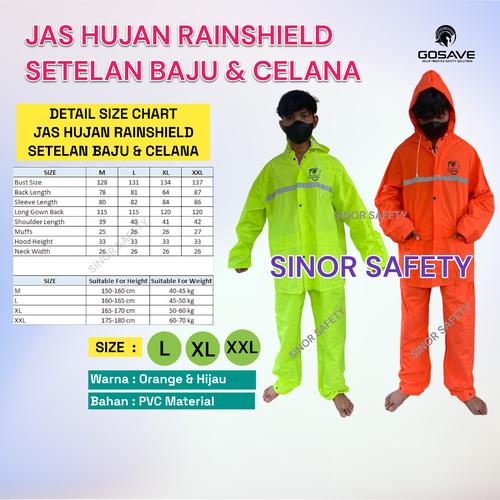 Jual Jas Hujan RAINGARD HIJAU Industrial Safety Raincoat Baju Celana Motor - Hijau | L ...