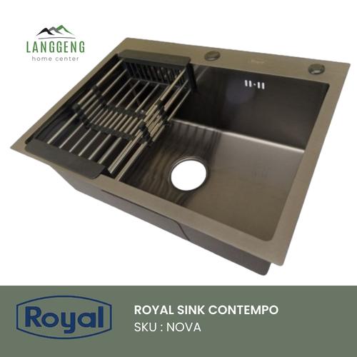 Jual ROYAL Kitchen Sink Contempo Nova Bak Cuci Piring Gunmetal Hitam - Tanpa Pack Peti - Kota ...