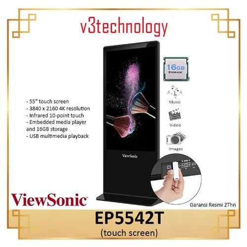 Jual Viewsonic EP5542T EPoster Kiosk 55" Touch Screen - Multimedia ...