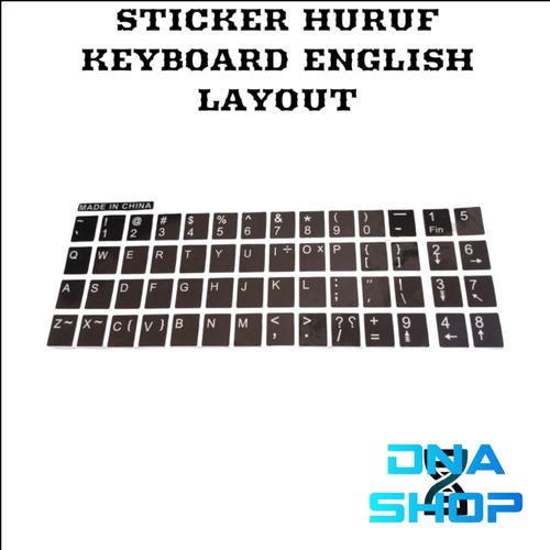 Jual Sticker papan ketik huruf / english keyboard sticker komputer ...