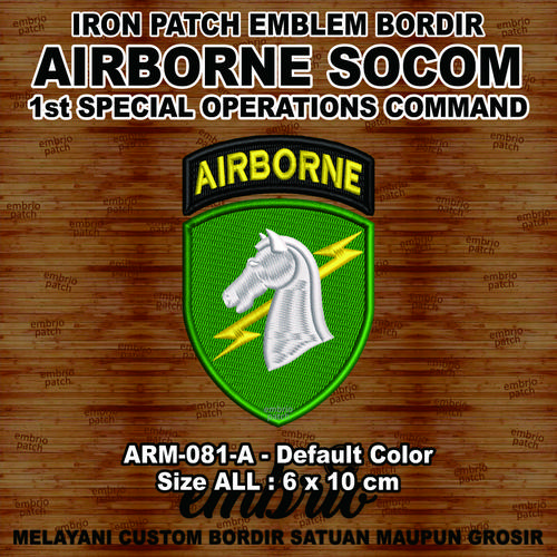 Jual ARM-081-A Patch AIRBORNE SOCOM 1st SPECIAL OPERATIONS COMMAND US ARMY VIETNAM WAR - Default ...