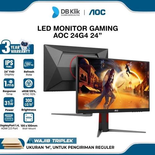 Jual LED Monitor AOC 24G4 IPS FHD 180Hz Hdmi Dp Ergo Stand 24 ...