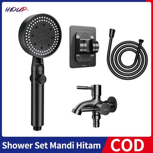 Jual Kepala Shower Mandi Hitam Premium Shower Head Set - 3 IN 1 Set - Kota Tangerang - Hidup ...