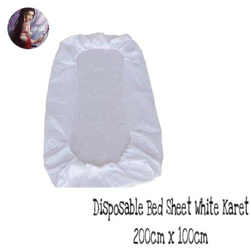 Jual Disposable Bed Sheet Putih Pakai Tali 200×100cm (1pack 5 lembar ...