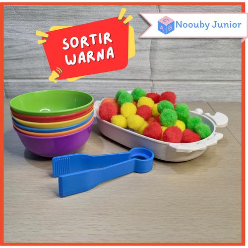Promo Mainan Montessori Klasifikasi Warna 1set - Mangkok 6 Warna ...