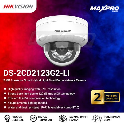 Jual DS-2CD2123G2-LI - HIKVISION IP 2MP ACUSENSE SMART HYBRID LIGHT DOME CAMERA - Jakarta Barat ...