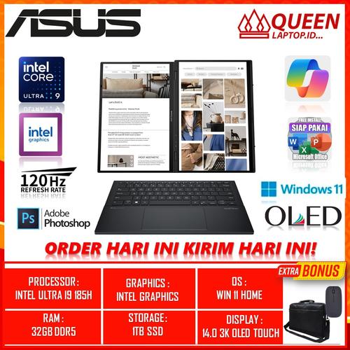 Jual LAPTOP ASUS ZENBOOK PRO DUO OLED UX8406MA INTEL ULTRA I9 185H RAM 32GB SSD 1TB WIN11 ...