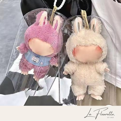 Jual Labubu Pouch / Labubu Raincoat / Labubu Cover - PVC Tali Hitam ...