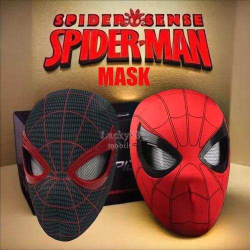 Jual Spiderman Mask Topeng Elektik Manual Dengan Mata Bisa Bergerak ...