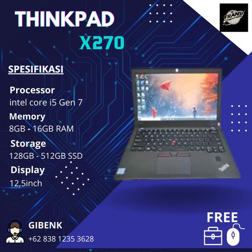 Jual Laptop Lenovo Thinkpad X270 Core i5 Gen 7 Ram 8GB Ssd 256GB Original/Mulus/Bergaransi - 4GB ...