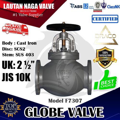 Jual Globe Valve Cast Iron F7307 JIS 10K 2,5 inch - Jakarta Barat ...