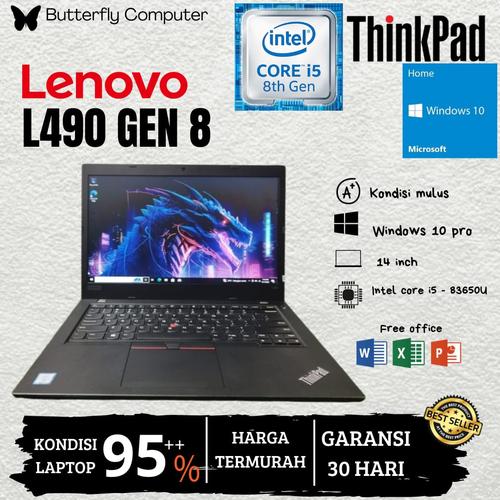 Promo Laptop lenovo thinkpad L490 i5 gen8 - ram 32GB - SSD 1TB| 14 inch ...