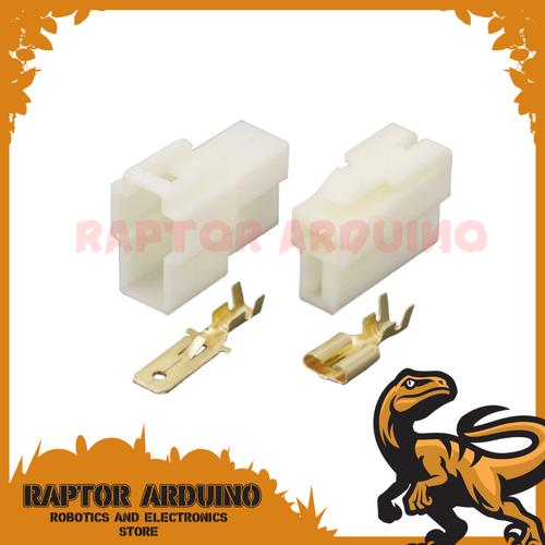 Jual 1set Big Car Socket 2p 6.3mm kabel soket motor mobil Skun Besar 2 ...