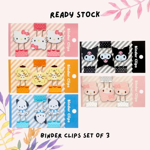 Jual Binder Clips Penjepit Kertas Sanrio Kuromi My Melody Cinnamoroll ...