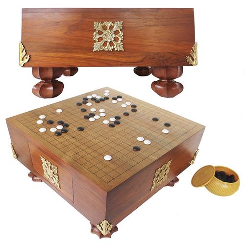 Jual 49.5 cm Papan Baduk Kayu Jati / Papan Catur Cina Kuno Mainan Go ...