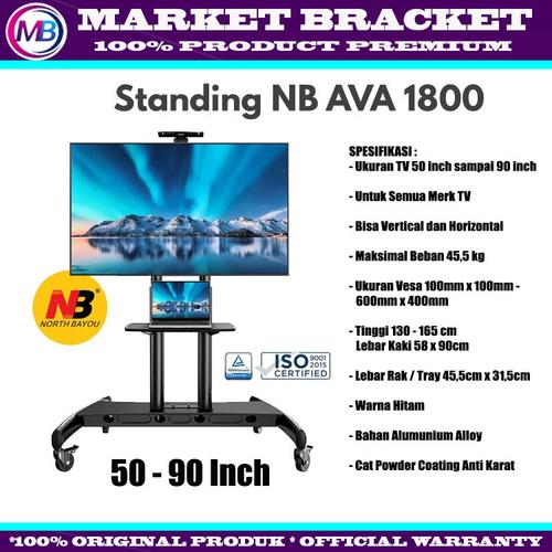 Jual NORTH BAYOU 55"-80" IN NB AVA1800-70-1P STANDING TV NB AVA 1800 ...