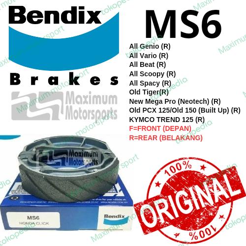 Jual BENDIX MS6 KANVAS REM TROMOL VARIO,BEAT,SCOOPY,PCX,GENIO,SPACY - BENDIX MS6 - Jakarta Barat ...