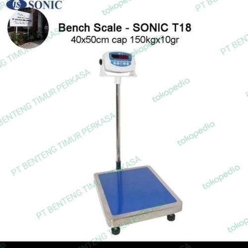 Jual timbangan duduk digital merk Sonic t18 kap 100kg-500kg size 45x60cm platfom stainles - Kota ...