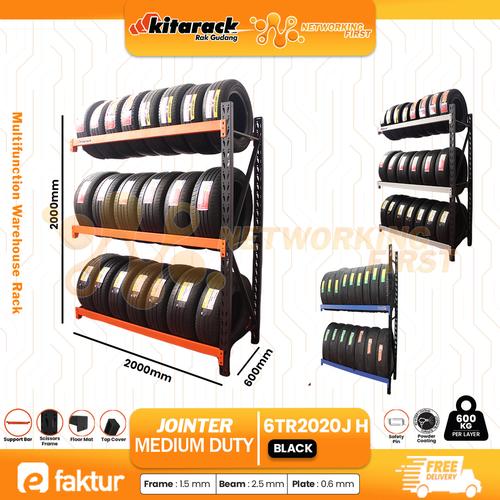 Jual 6TR2020J - Rak Besi Jointer Frame Hitam Tire Rack Series 600kg ...