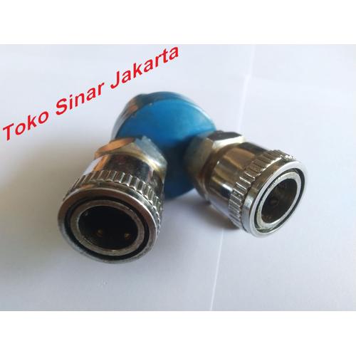 Jual Quick Coupler Plug Cabang 2 Sambungan Sambung Selang Kompresor ...