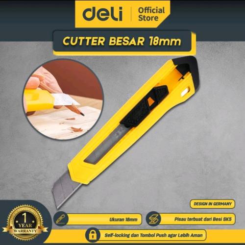 Promo Utility Knife / Cutter Pisau Baja 18mm DL018B - DELI - Kab ...