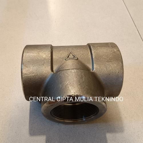 Jual Tee Besi 3" inch Drat NPT Coupling Carbon Steel Class 3000 ...