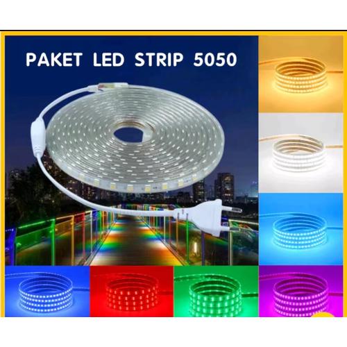 Jual Gambar Paket Lampu LED Strip 220V Lengkap Tinggal Colok - 10 Meter ...