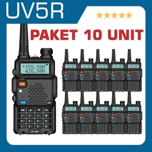 Jual Paket 10 Unit HT BAOFENG BF-UV5R 8 Watt Walkie Talkie - Jakarta ...