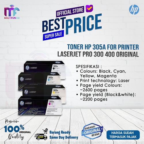 Promo Toner HP 305A For Printer Laserjet Pro 300 400 Original Garansi ...