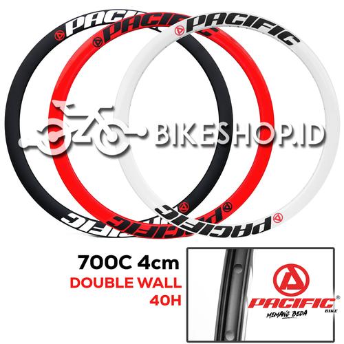 Jual Velg Rim Sepeda Fixie Balap Road Bike PACIFIC 700c 4cm 40H Double ...