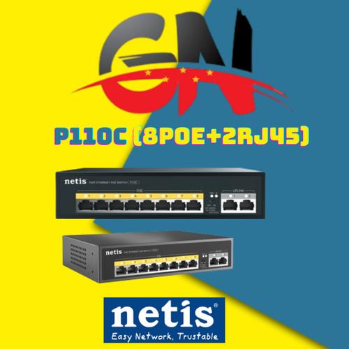 Jual Netis P110C 8POE+2RJ45 100M Standard POE Switch Netis P110C ...