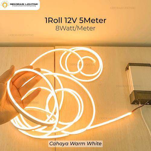 Jual Lampu strip led neon flex 5 meter dc 12 volt flexible strip light ...