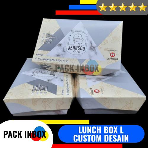 Jual PAPER LUNCH BOX L CUSTOM KARDUS NASI GORENG CUSTOM BOX AYAM GEPREK ...