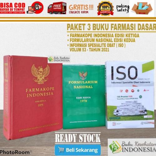 Jual Paket 3 Buku Farmasi Dasar Farmakope Edisi 3 Iso Obat Fornasformularium Nasional Fornas Iso ...