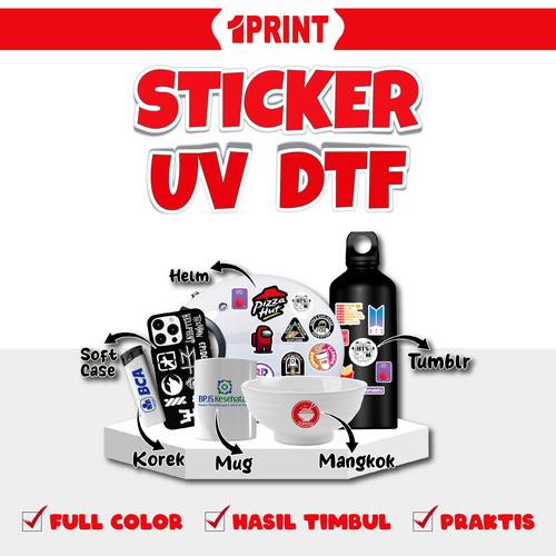Jual Print Stiker UV DTF | Sticker 1 Meter | Sticker DTF UV A3 ...