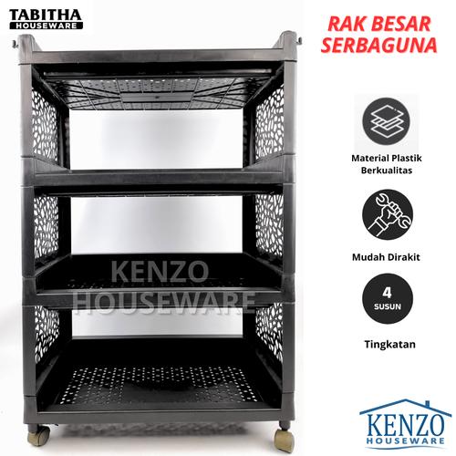 Jual Rak Susun 4 5 Tingkat Besar Lebar Rak Serbaguna Roda Awet JUMBO ...