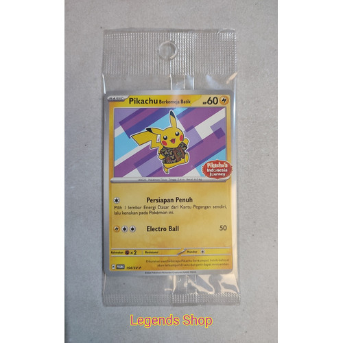 Jual Pikachu Berkemeja Batik Kartu Pokemon Indonesia Journey Card Game ...