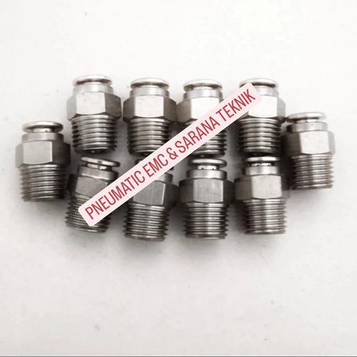 Jual Fitting Straight Lurus SS 8mm x 1/4 Inch PCT08-02 Pneumatic ...
