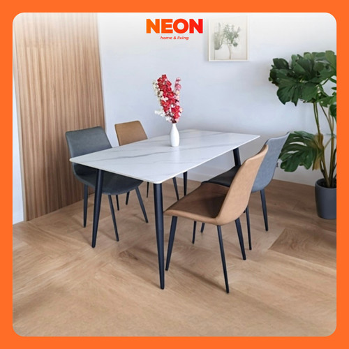 Jual NEON Meja Makan Varena DS 140 | Meja Makan 4 Kursi Minimalis ...