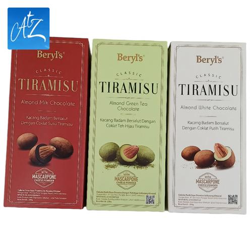 Jual Coklat cokelat putih susu teh hijau halal MUI Beryl's Beryls Beryl CLASSIC TIRAMISU Almond ...