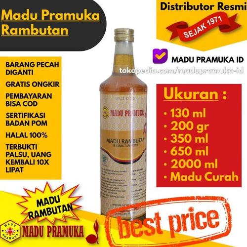 Jual Madu Pramuka Rambutan 350 ML 650 ML 2000 ML 350ML 650ML 2000ML 2L ...