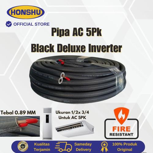 Jual Pipa AC 5PK Ukuran 1/2 x 3/4 Honshu Black Deluxe Inverter - Kota ...