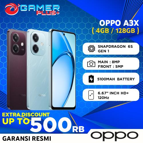 Promo OPPO A3X ( 4GB/128GB ) GARANSI RESMI INDONESIA - PKT TWS ANKER ...
